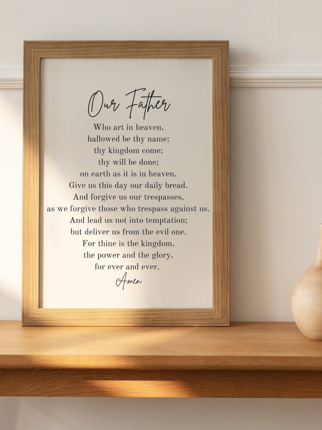 The Lord's Prayer Scripture Wall Art Christian Art INSTANT DOWNLOAD ...