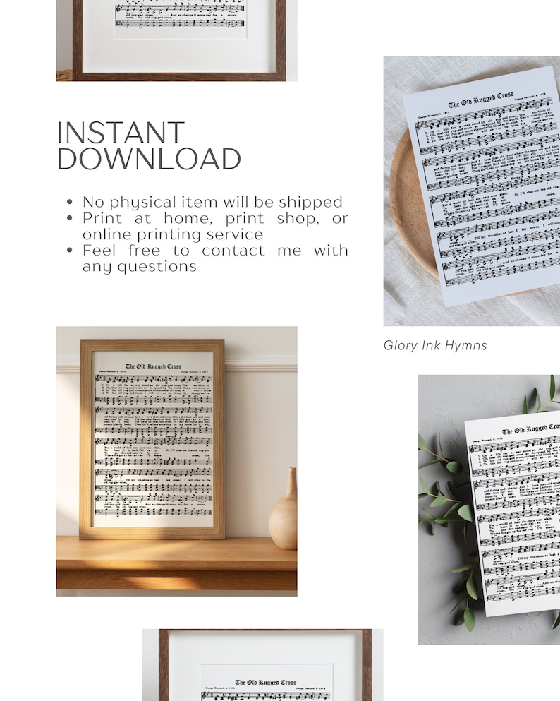 When We All Get to Heaven Printable Hymn Christian Art INSTANT DOWNLOAD ...