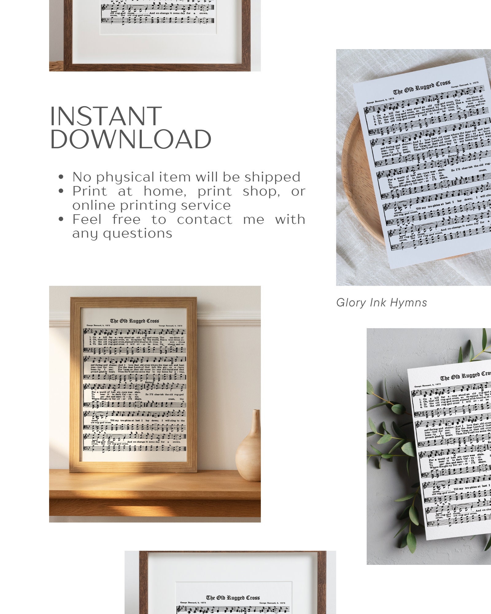 Holy, Holy, Holy Printable Hymn Sheet Music Hymn INSTANT DOWNLOAD ...