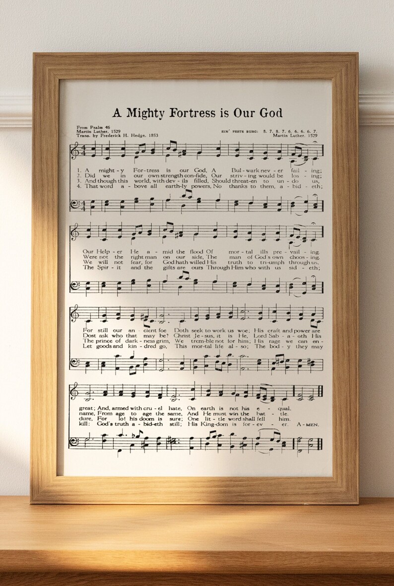 A Mighty Fortress is Our God- Printable Hymn - Sheet Music Hymn ... A Mighty Fortress is Our God- Printable Hymn - Sheet Music Hymn ...