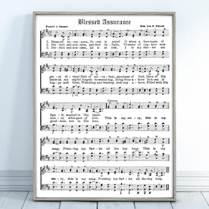 Blessed Assurance - Printable Hymn - Sheet Music Hymn - -INSTANT ...