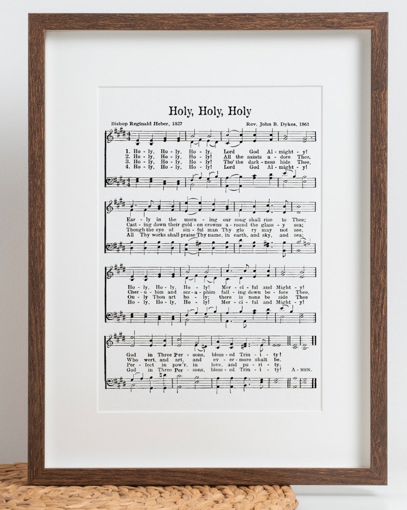 Holy Holy Holy Printable Hymn Sheet Music Hymn INSTANT - Etsy