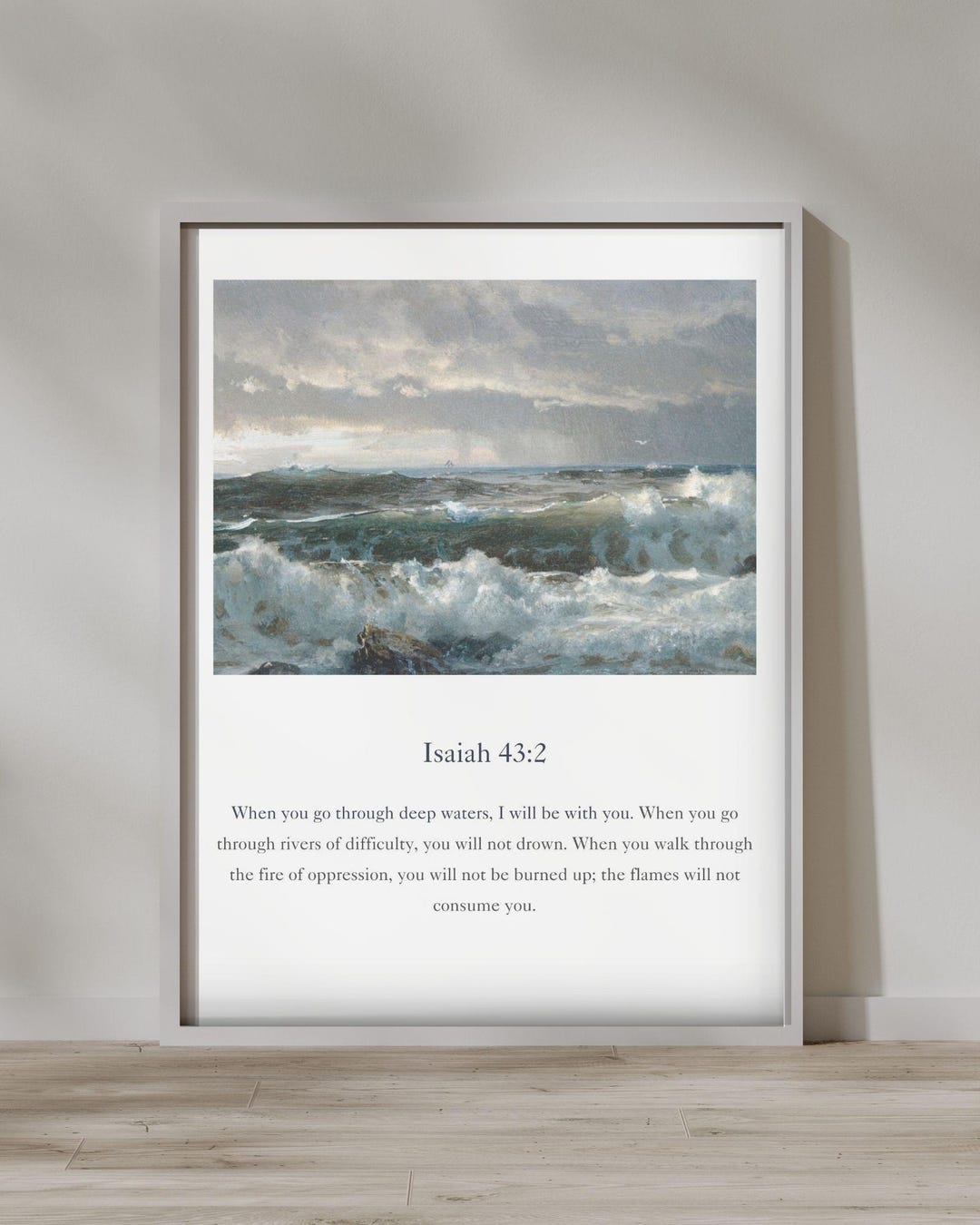 Isaiah 43:2 - Scripture Prints - INSTANT DOWNLOAD - Aesthetic Christian ...
