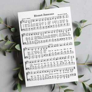 Blessed Assurance Printable Hymn Sheet Music Hymn INSTANT DOWNLOAD ...