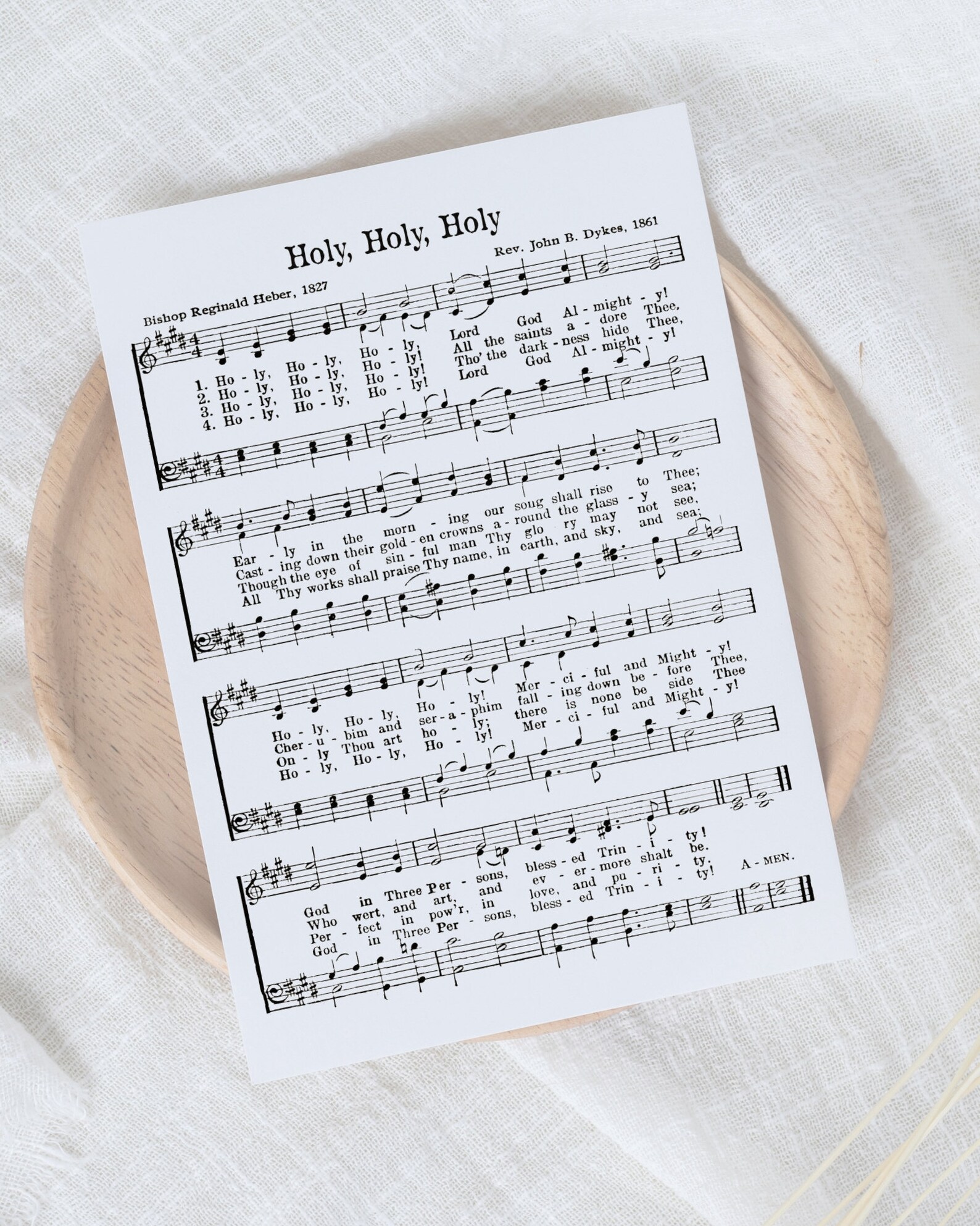 Holy Holy Holy Printable Hymn Sheet Music Hymn INSTANT - Etsy