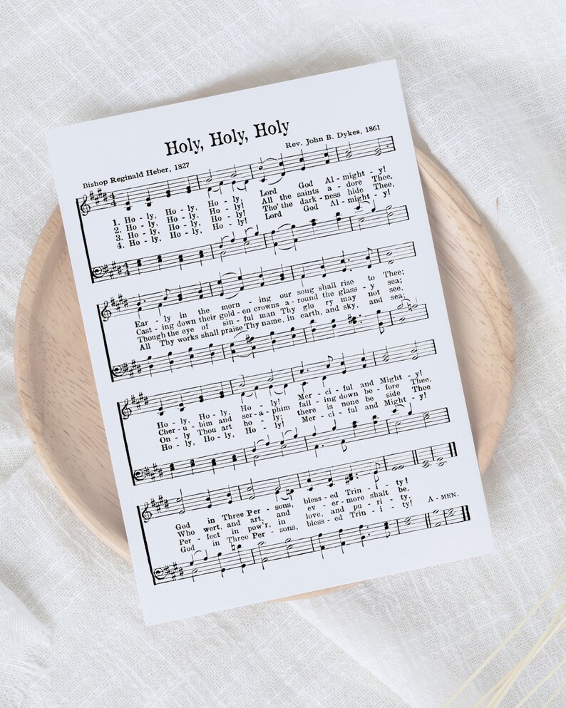 Holy Holy Holy Printable Hymn Sheet Music Hymn INSTANT - Etsy