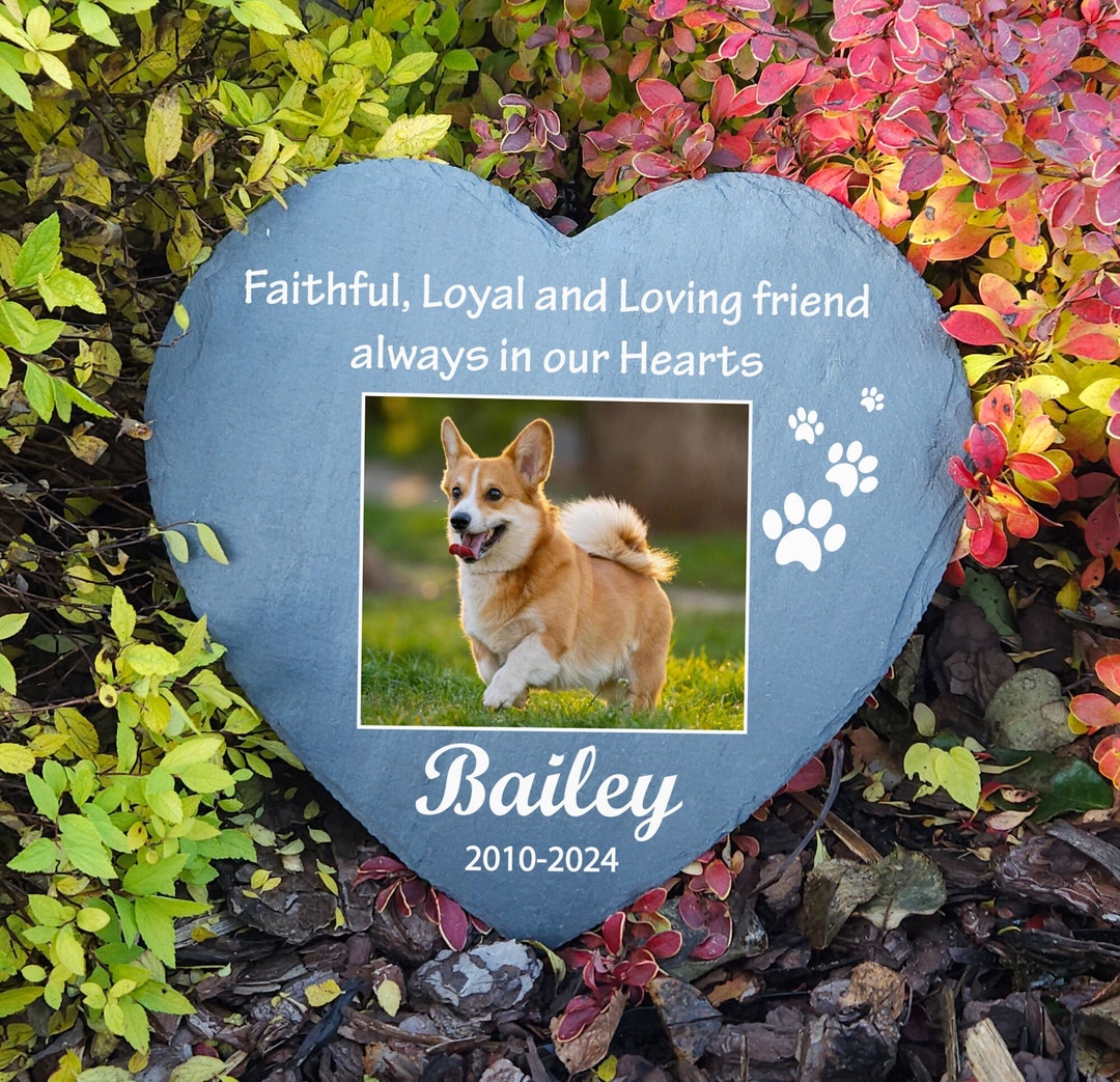 Personalised Large Photo Dog Cat Furry Friend Memorial Plaque Stone Pet ...