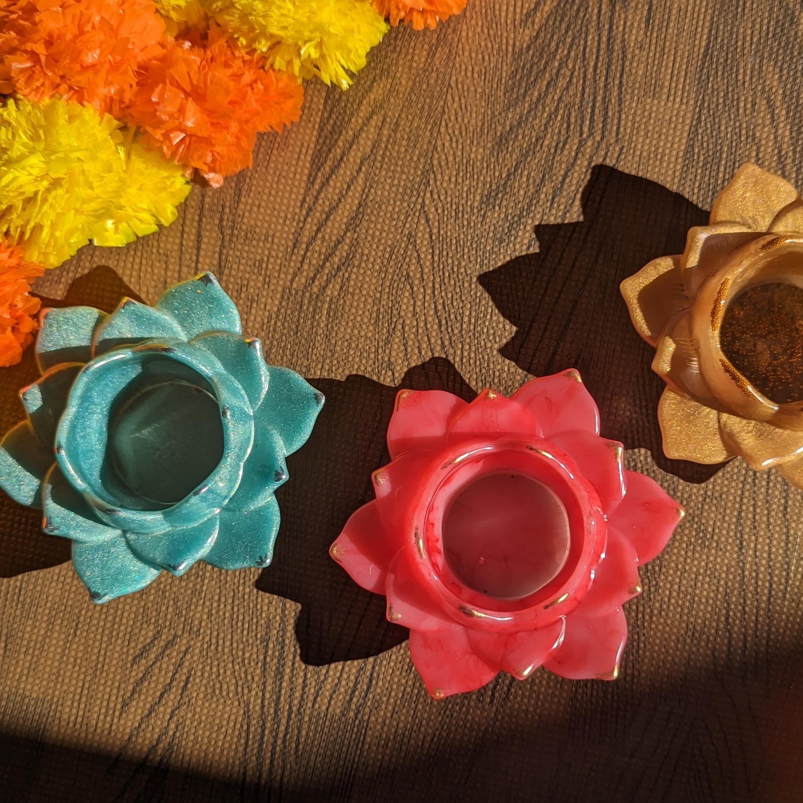 Candle Holder Resin Art Handmade - Etsy