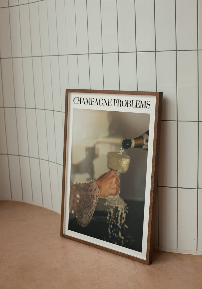Champagne Problems Digital Download, Black & White, Champagne Problems ...