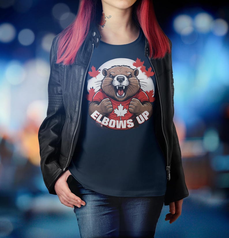 Elbows up Angry Canadian Beaver DTF Sublimation - Etsy