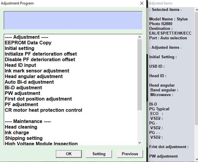 Epson 2880 Adjustment Program - Resetter Software - Etsy