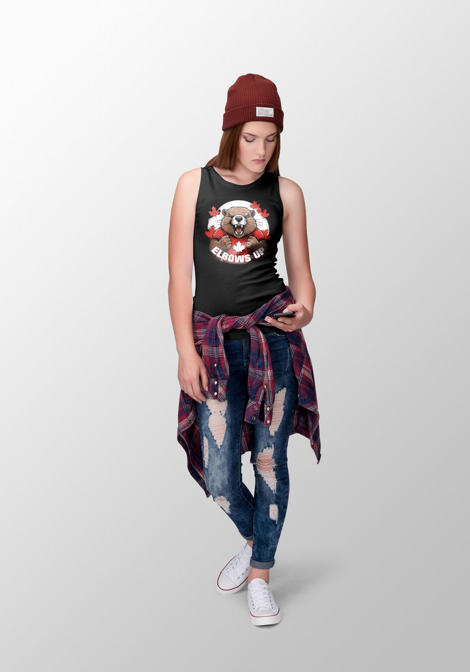 Elbows up Angry Canadian Beaver DTF Sublimation - Etsy