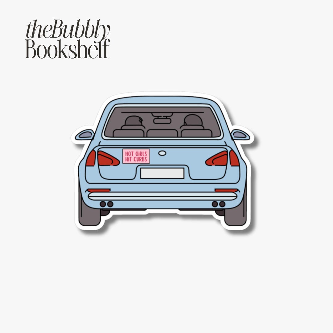 Hot Girls Hit Curbs Sticker Hannah Cowan Bookish Sticker Kindle ...