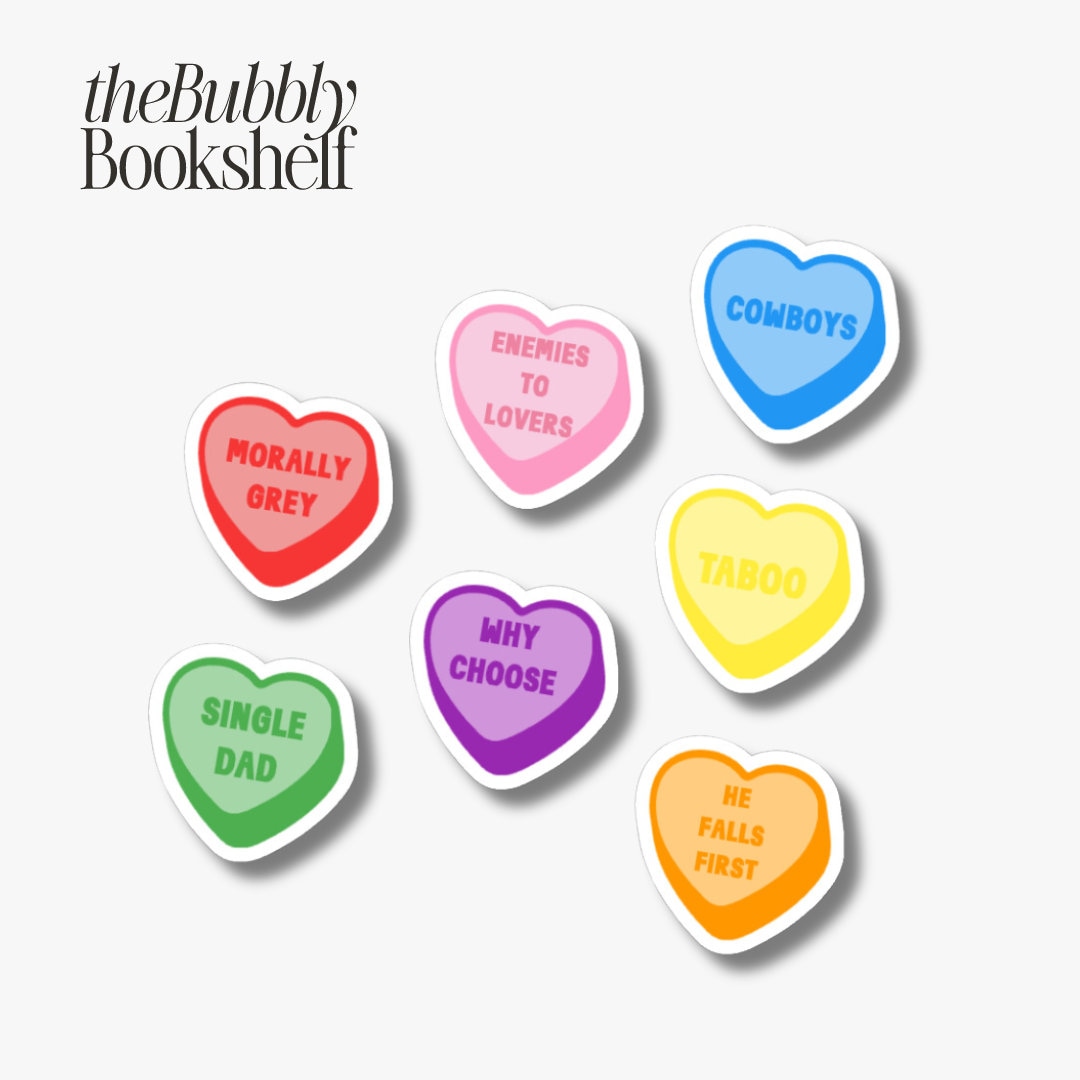 Candy Hearts Sticker Bookish Sticker Kindle Holographic or Matte ...