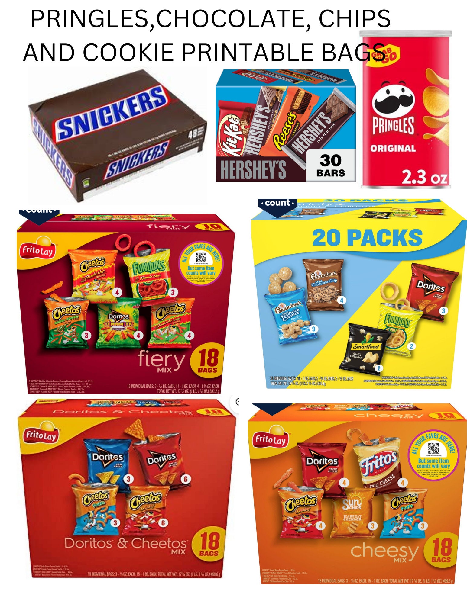 One Piece Chip Bags, Pringles, Water Bottles, Can Drinks, Juice Pouches ...