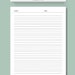 Printable Notes Page, Filler Page Printable, Lined Notes Template, Note ...