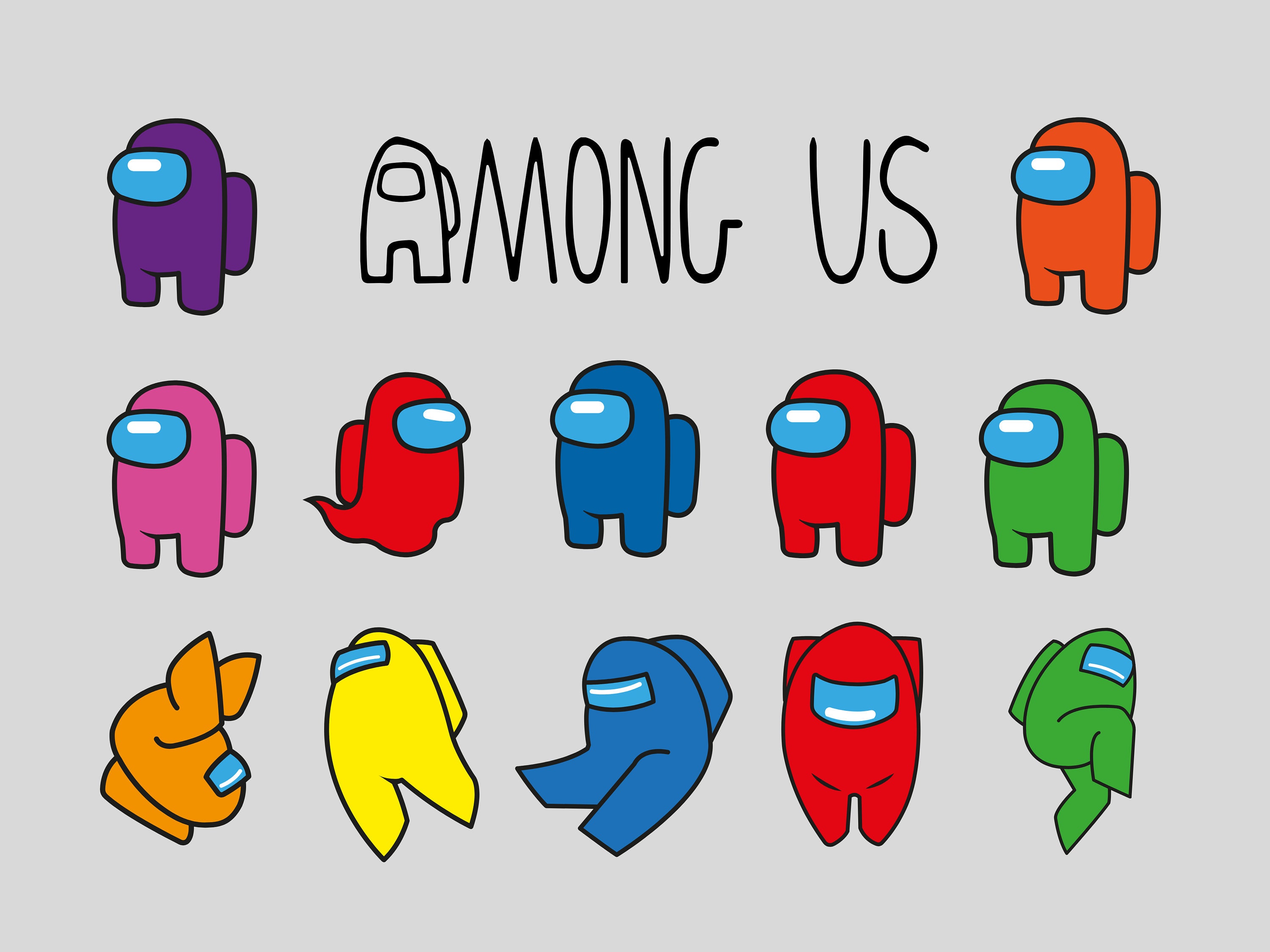 Among Us SVG, Among Us Color Svg, Among Us Layered Svg, Among Us Logo ...