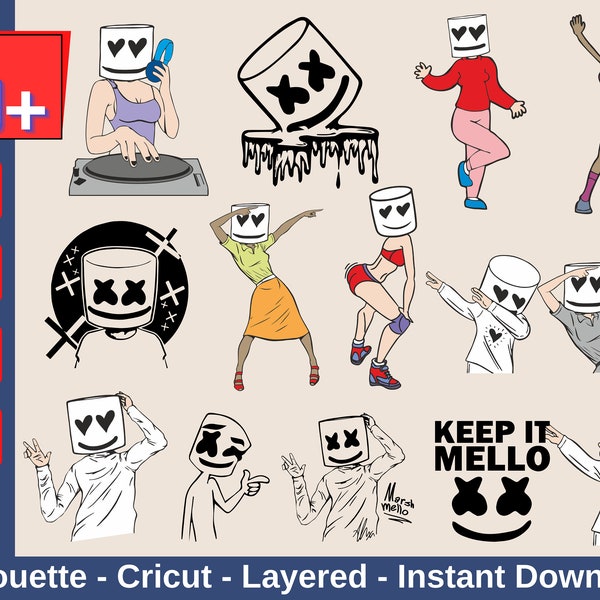 Dj Marshmello Svg - Etsy