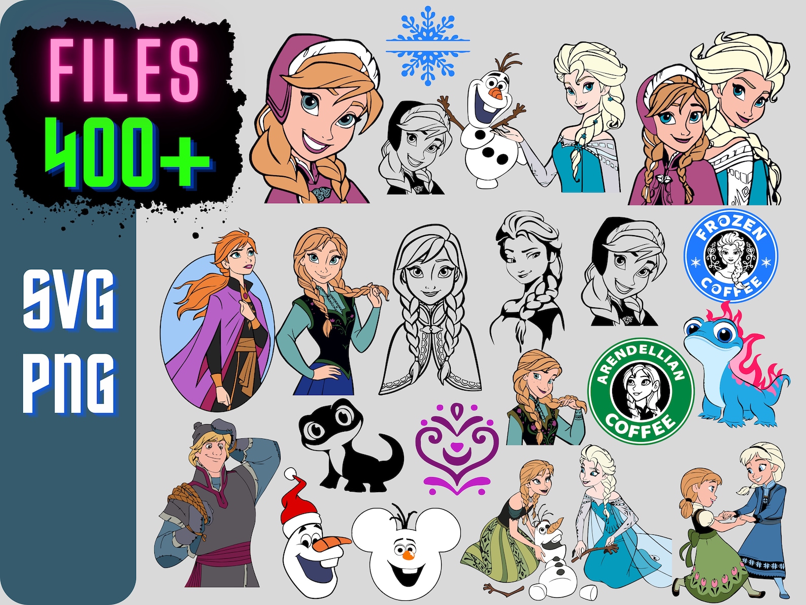 Frozen SVG Bundle Frozen Elsa Svg Frozen Clipart Frozen Png - Etsy