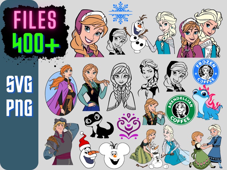 Frozen SVG Bundle Frozen Elsa Svg Frozen Clipart Frozen Png - Etsy