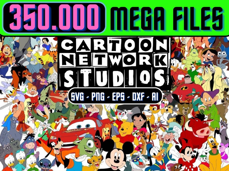 MEGA Cartoon Mega Svg 90s Cartoon Network Svg Bundle Cartoon - Etsy ...
