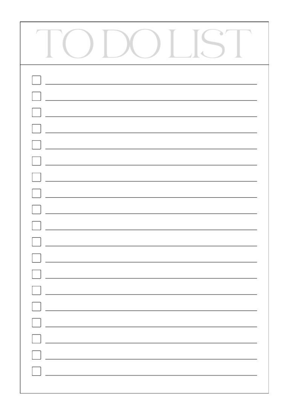 To Do List, Printable, Weekly Planner, Journal, Organized, PDF, Instant ...