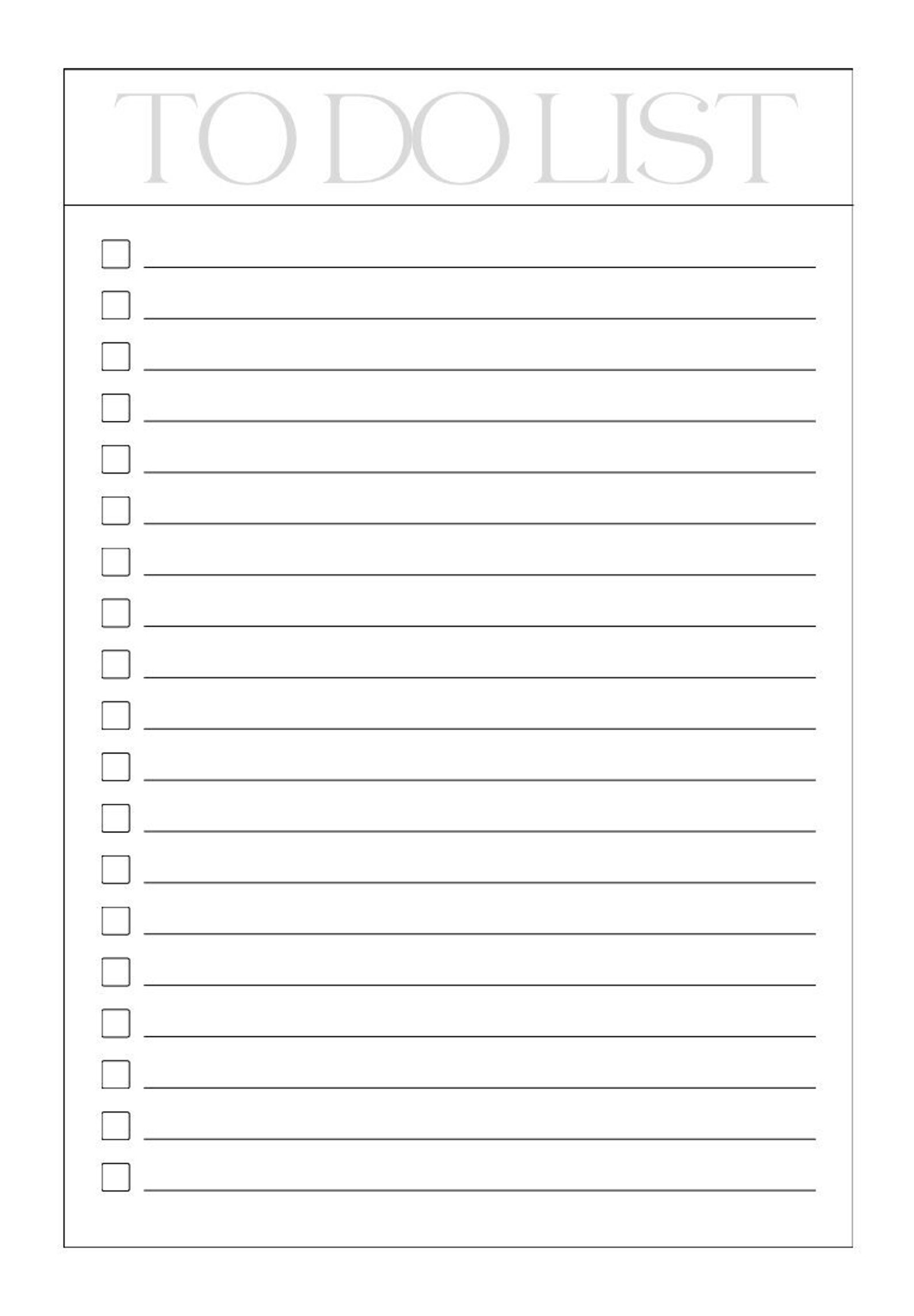 To Do List, Printable, Weekly Planner, Journal, Organized, PDF, Instant ...