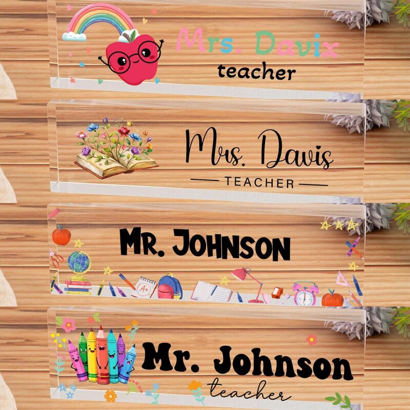 Teacher Name Plate - Etsy