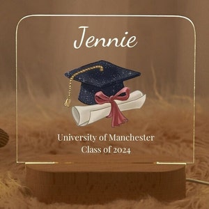 Personalized Graduation Gift,led Wood Light up Stand Plaque,class of ...