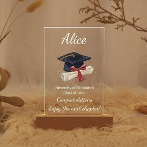 Personalized Graduation Gift,led Wood Light up Stand Plaque,class of ...