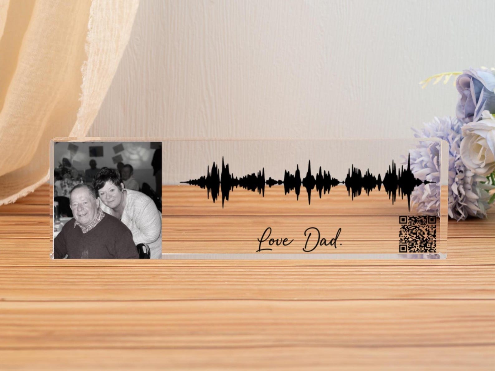 Soundwave Art QR Code, Sound Wave With QR Code, Custom Voice Recording ...