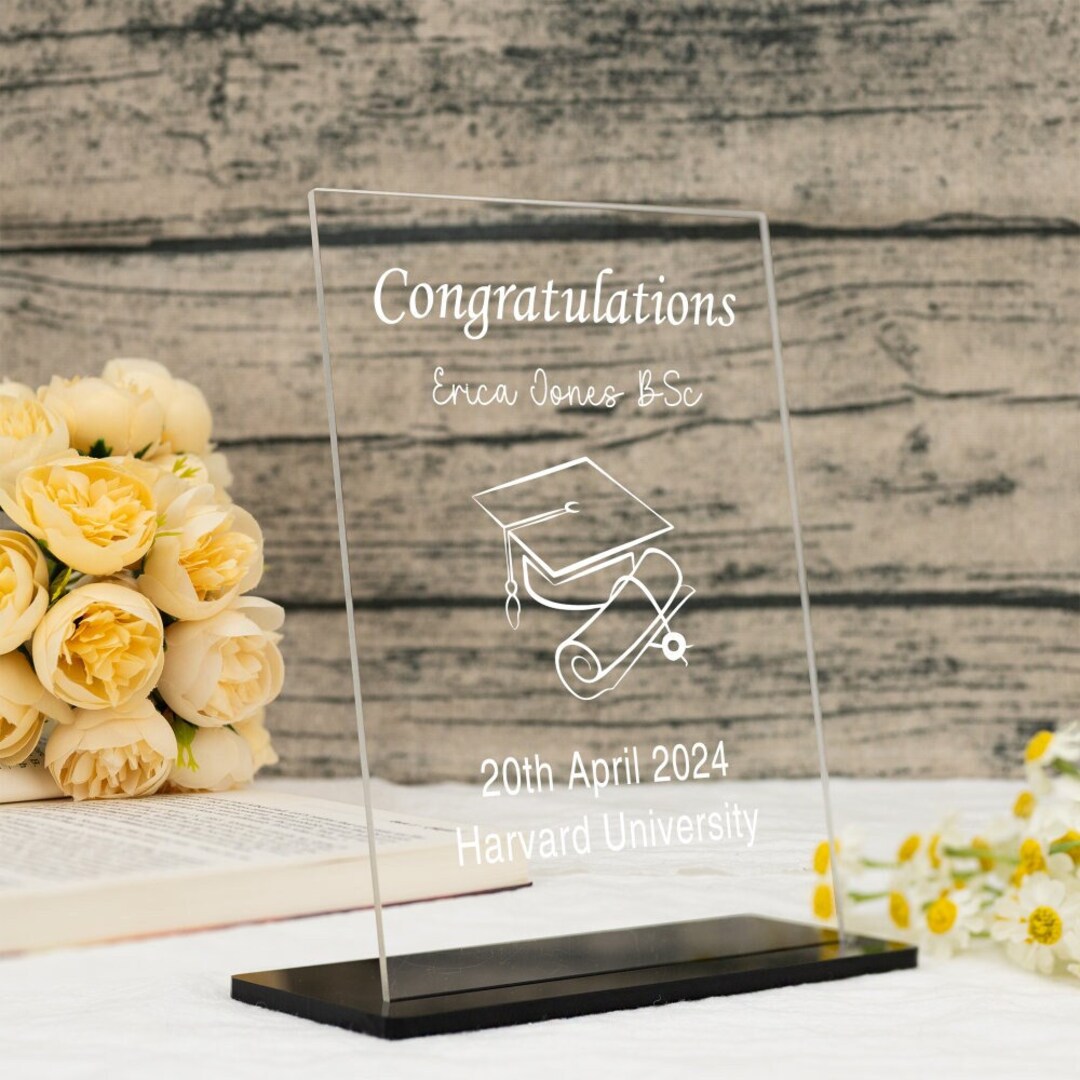 Class of 2024, Custom Acrylic Graduation Plaque for Her, Graduation ...