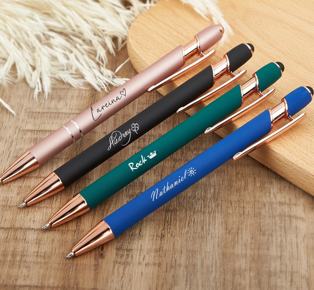 Personalized Luxurious Soft Touch Rose Gold Pen,gift Pens for Women ...