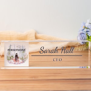 Desk Name Plate, Name Plate for Desk With Logo, Office Decor, Office ...
