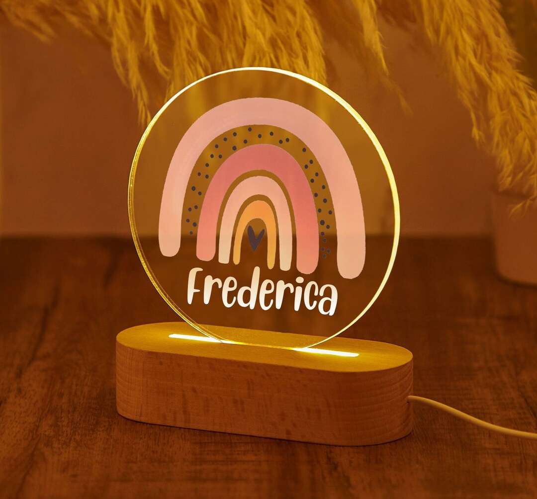 Personalized Rainbow Night Light,childrens LED Night Lamp,cute Rainbow ...