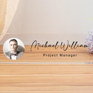 Desk Name Plate, Name Plate for Desk With Logo, Office Decor, Office ...