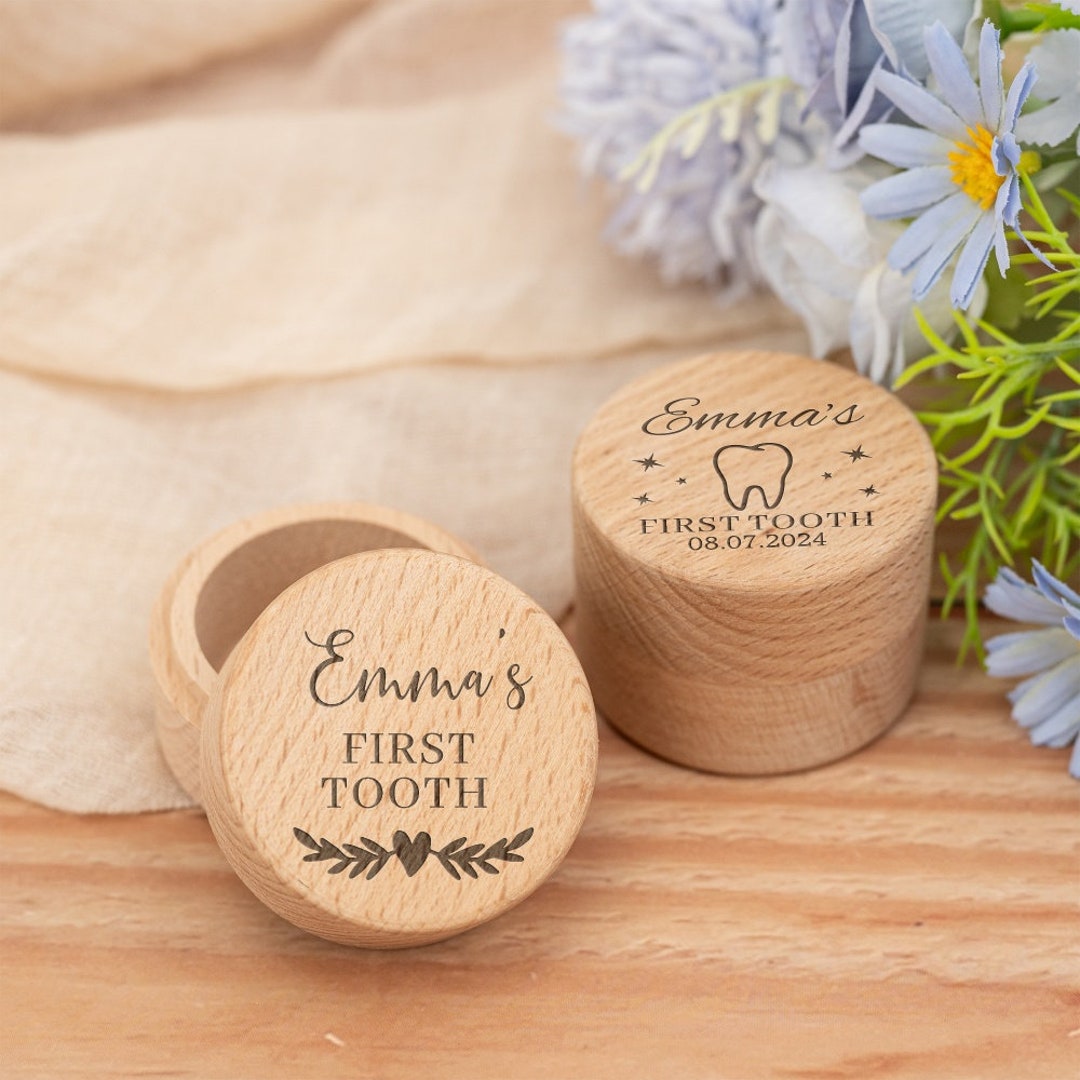 Custom Baby Tooth Fairy Box, First Curl Keepsake Box, Storage Pots Gift ...