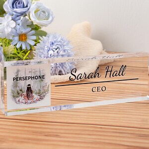 Desk Name Plate, Name Plate for Desk With Logo, Office Decor, Office ...