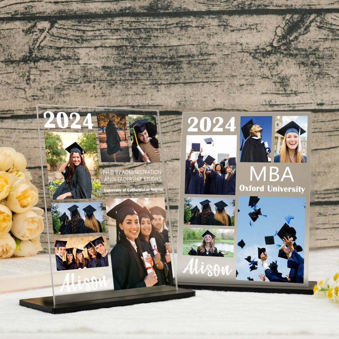 2024 Grad Party Decor,graduation Photo Plaque Gifts,photo Collage Sign ...
