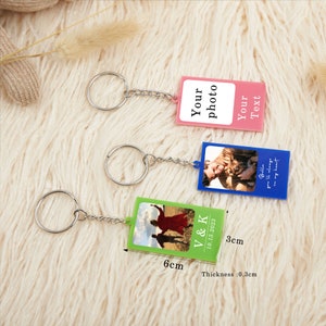 Custom Message Keychain,personalised Photo Keyring,any Photo and Any ...