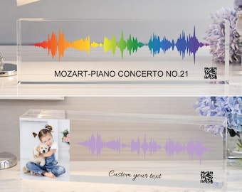 Sound Wave Sign With QR Code | Voice Recording Art | Custom Sound Wave ...