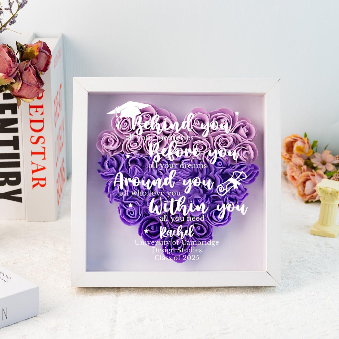 Graduation Shadow Flower Box, Graduation Gift, Grad Gift for Daughter ...