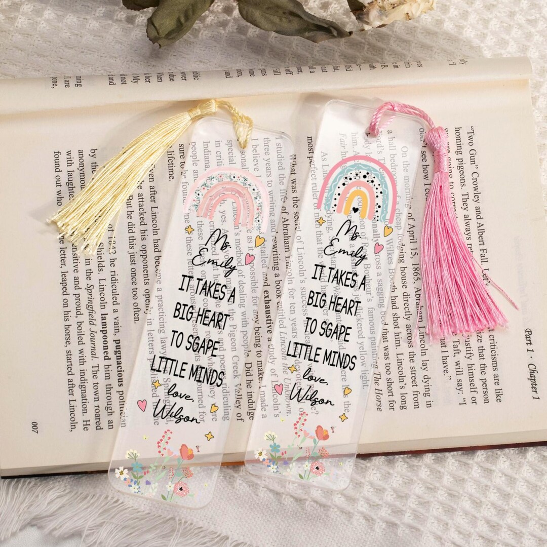 Custom Teachers Bookmark, Christmas Gift for Teacher, Appreciation ...