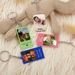 Custom Message Keychain,personalised Photo Keyring,any Photo and Any ...