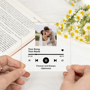 Custom Acrylic Song Plaque Playlist, Personalized Album Cover Music ...