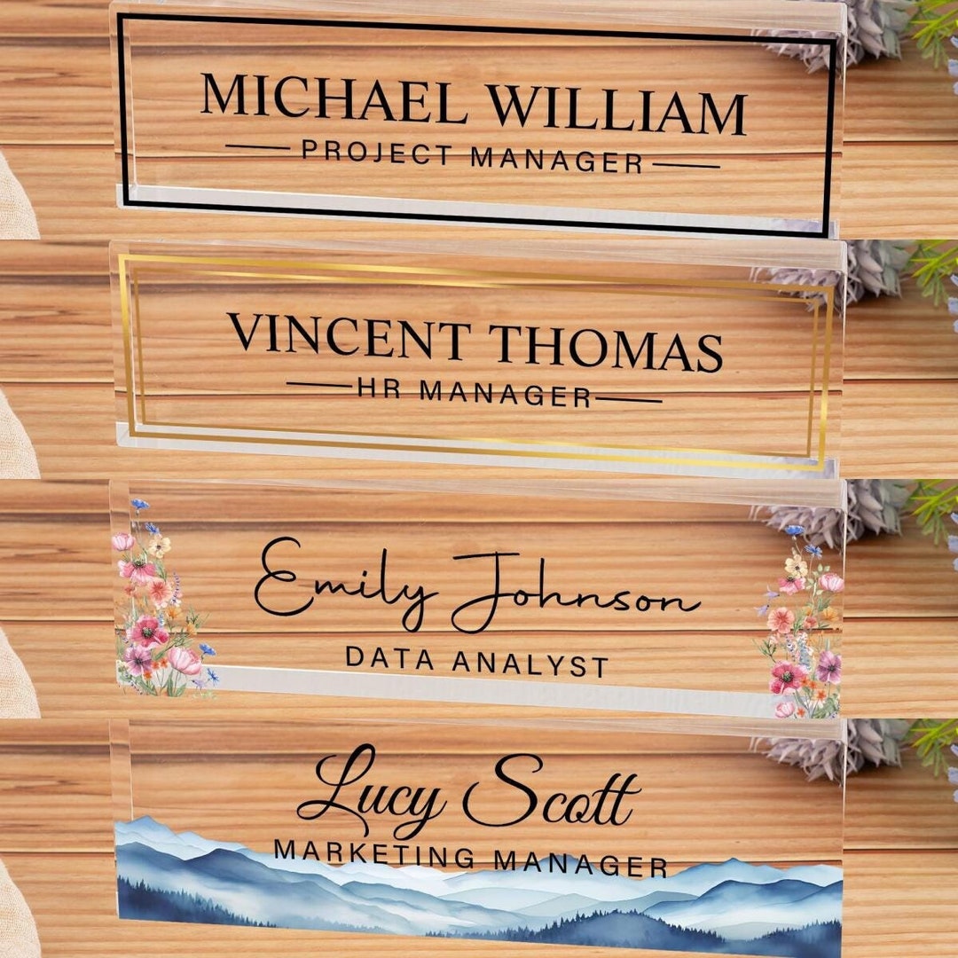 Custom Name Plate for Desk, Desk Name Plate, Coworker Teacher New Job ...