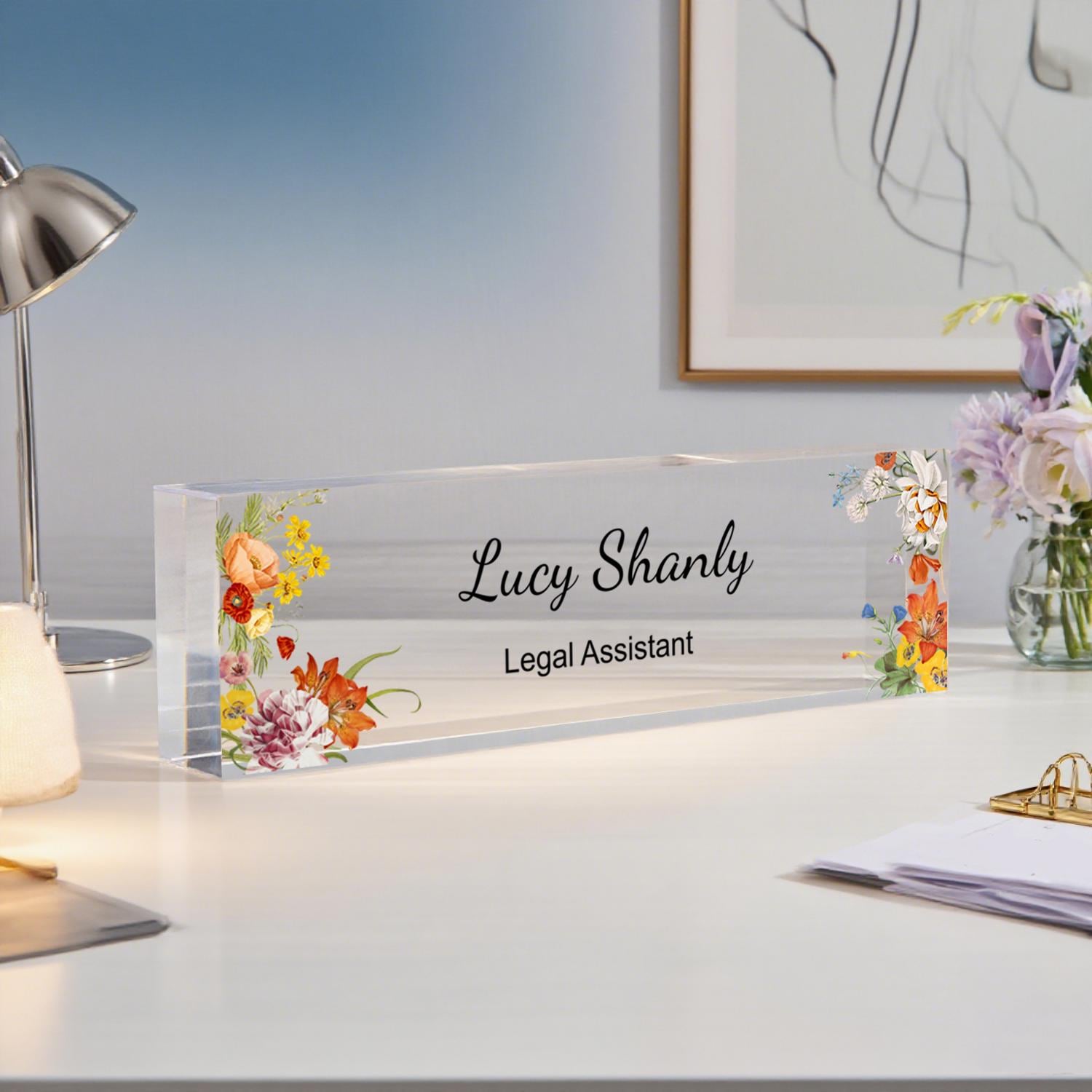 Custom Name Plate for Desk, Desk Name Plate, Coworker Teacher New Job ...
