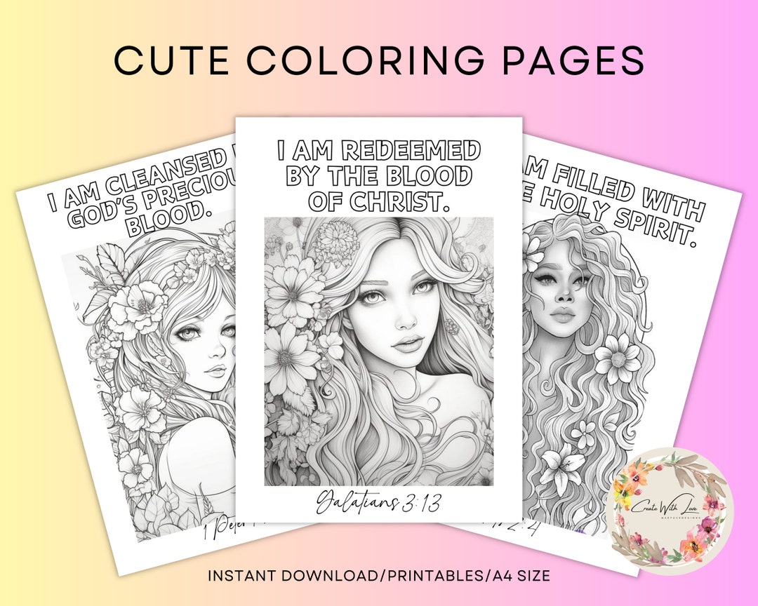 Affirmation Coloring Booklet Printable Coloring Pages for Teens and ...