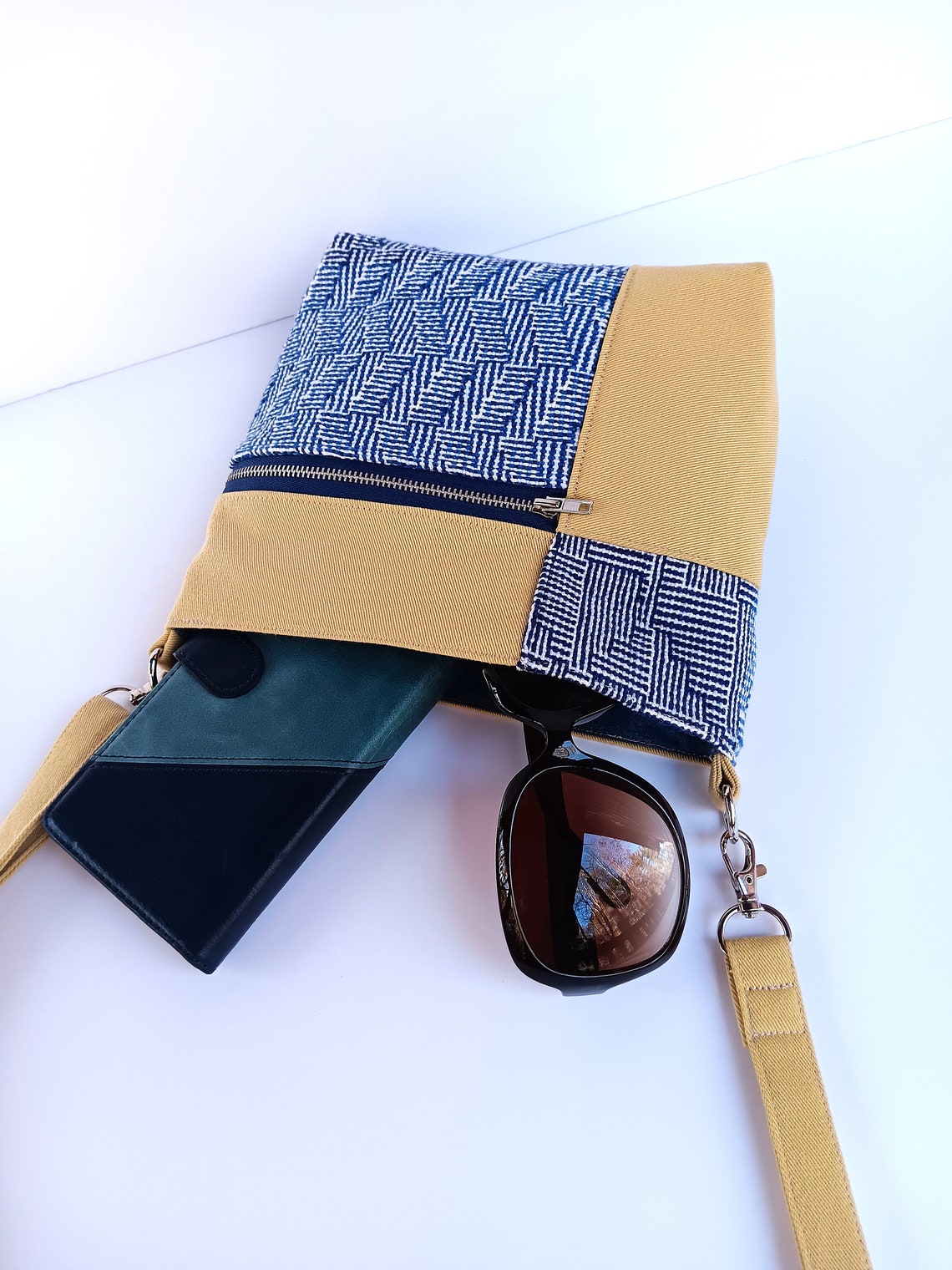 Handwoven Crossbody Bag, Purse, Unique, Stylish, Handmade, Mustard ...