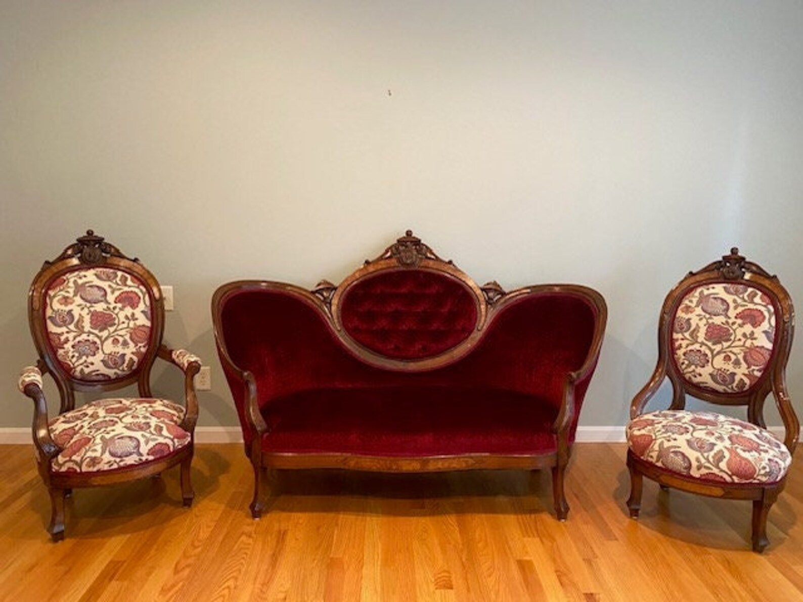 3-piece Renaissance Revival Parlor Set John Jelliff - Etsy